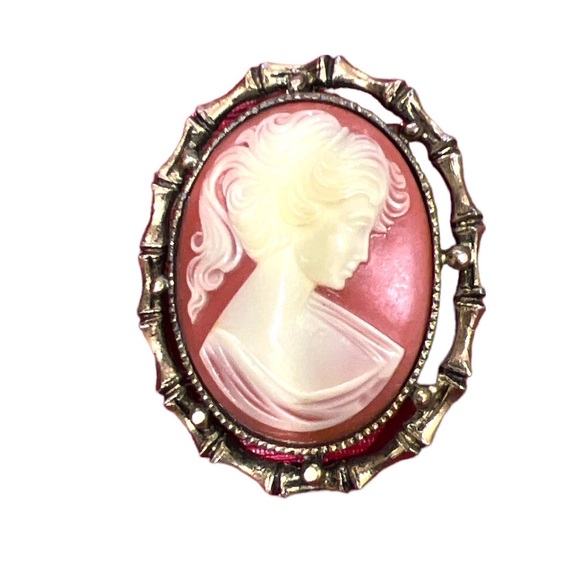 Jewelry | Antique Cameo Oval Shaped Bamboo Design Borders | Poshmark